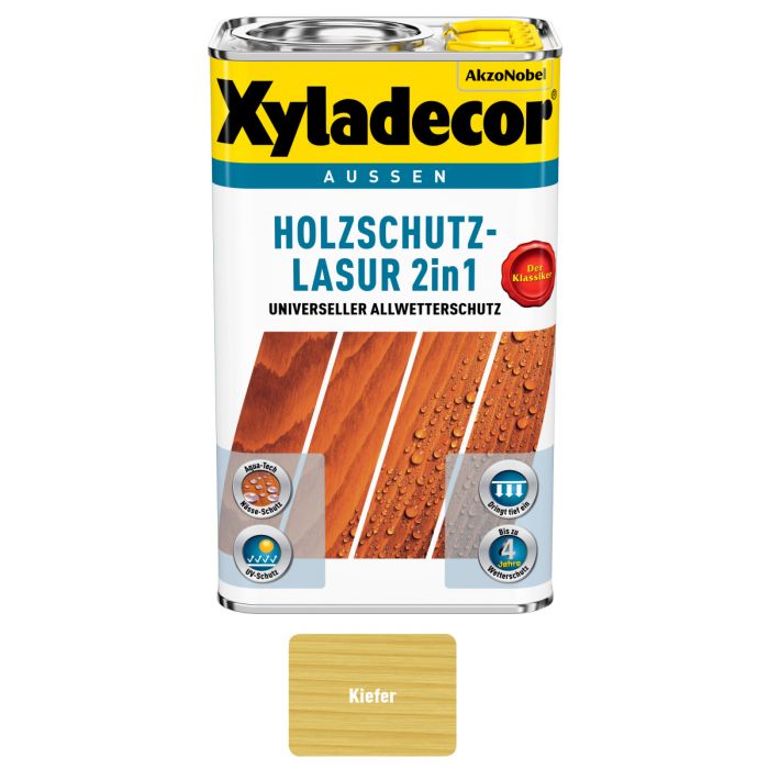 Xyladecor Lasure de protection du bois 2 en 1 Pin Pin Mat naturel 750 ml | Puag